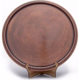 Tumbled Color Hand Hammered Copper Tray - 35x35 - Copper Trays, Copper ...