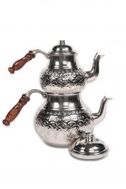 Shiny Handmade Wrought Copper Teapot - 23x15 - Grey Teapots, Copper ...